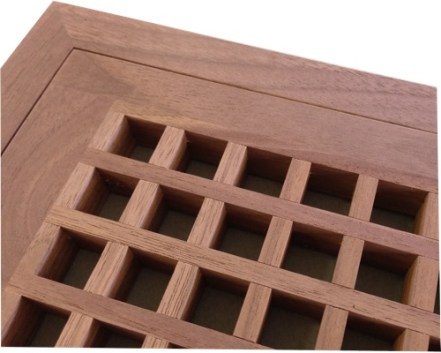 Walnut Flush Mount Egg Crate Vents
