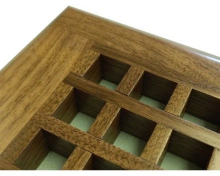 Walnut Self Rimming Egg Crate Vents
